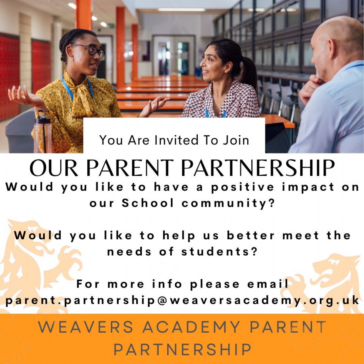 Weavers Academy - Parent Partnership Invitation
